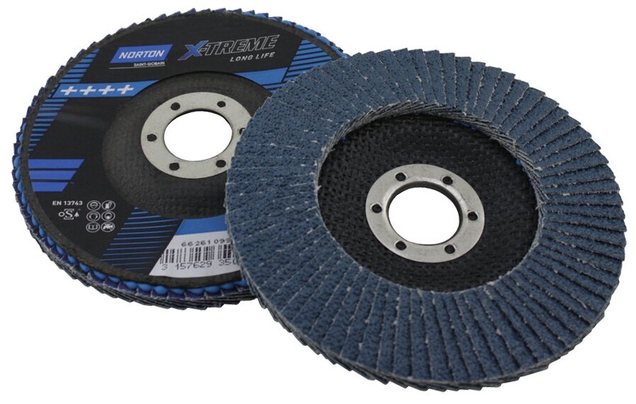 Лепестковый круг по металлу NORTON X-Treme P80, толщина 12,0 мм, 3 шт