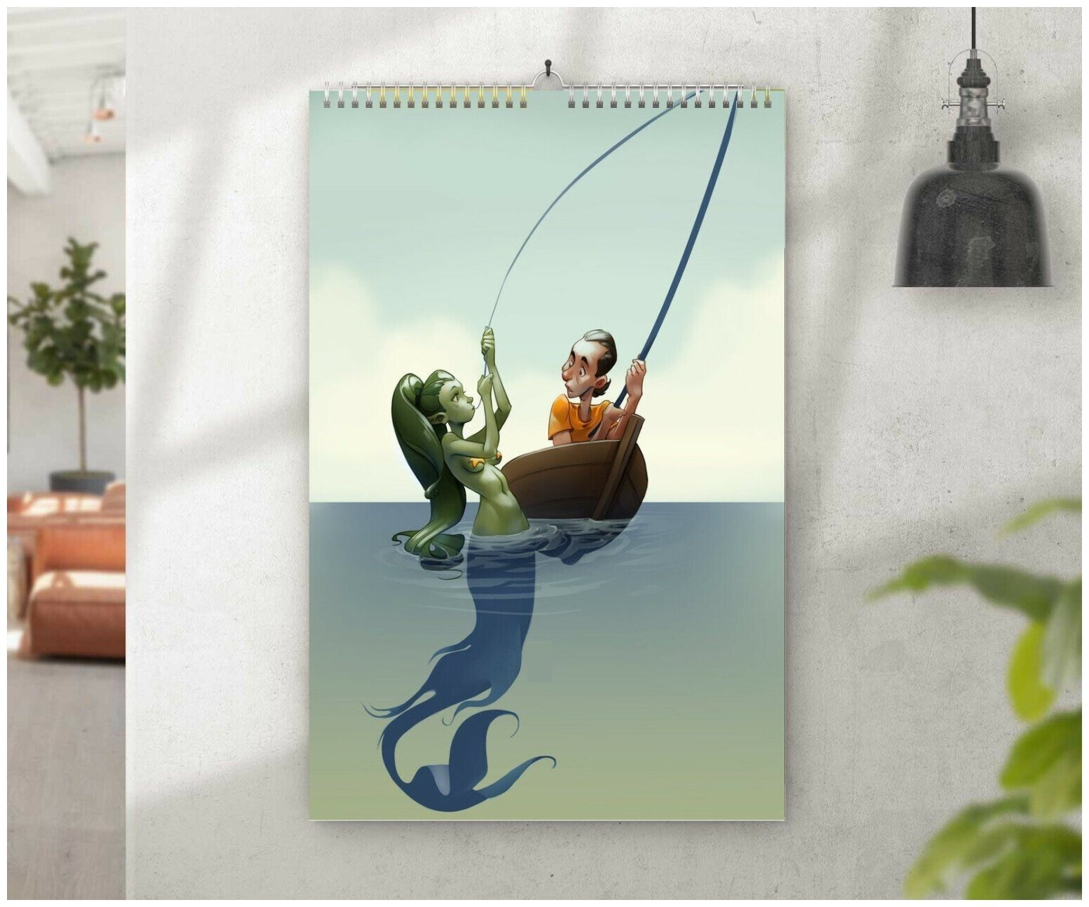 Календарь MIGOM Настенный перекидной Принт А3 "Рыбалка" - 7