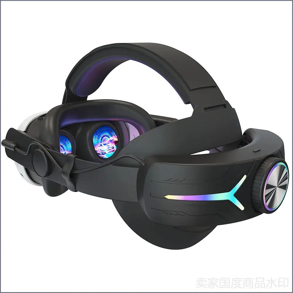 Заряжаемый VR-ремень с RGB-подсветкой для Meta Quest 3, аккумулятор 8000 мА ч