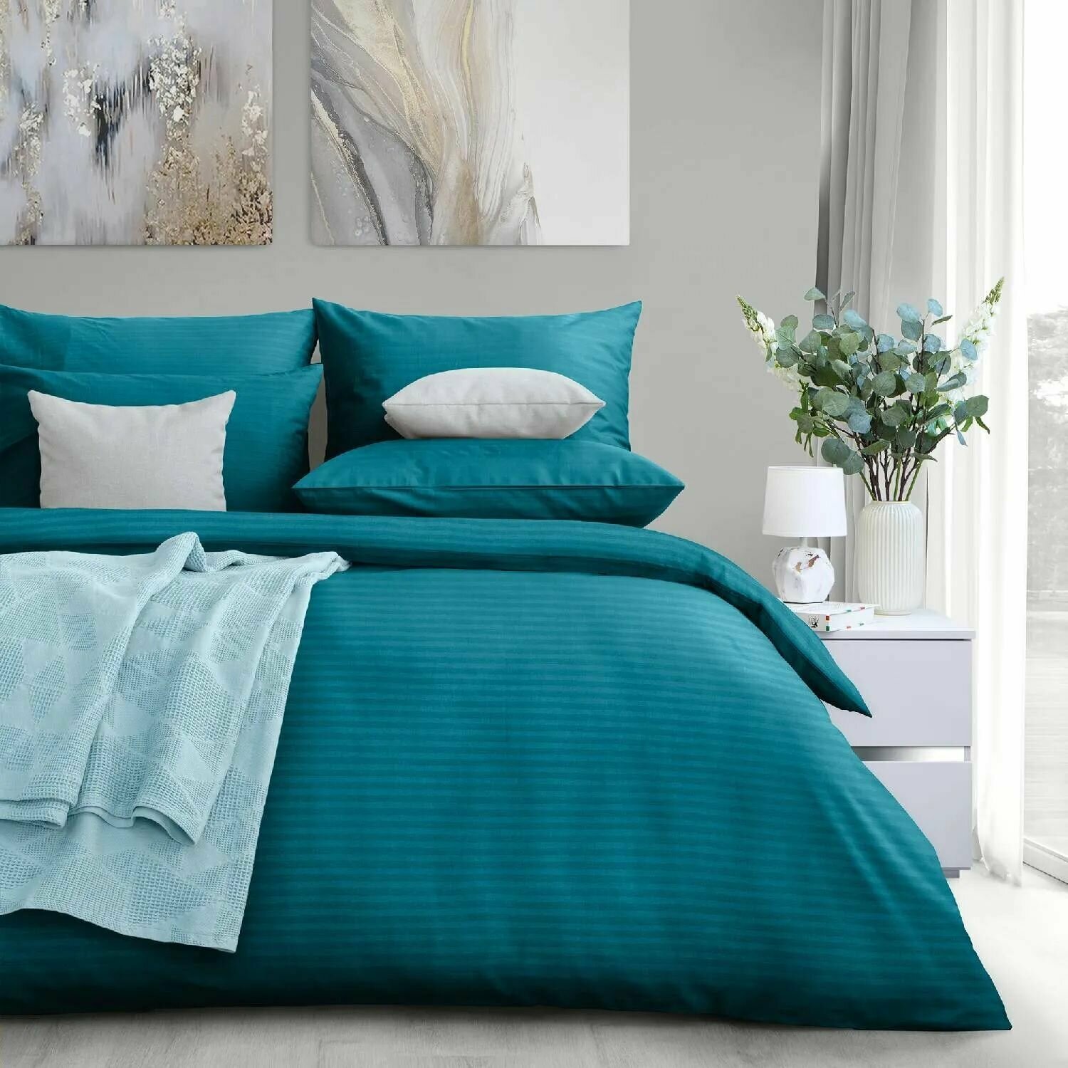 Постельное белье Verossa Stripe Сатин Blumarine 1,5-сп. 50х70 , пододеяльник на молнии