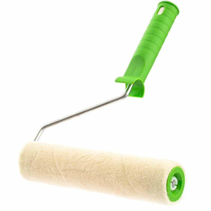 Валик 200 мм D 36 мм с ручкой 6 мм полиакрил, шерсть Велюр Сибртех 80134