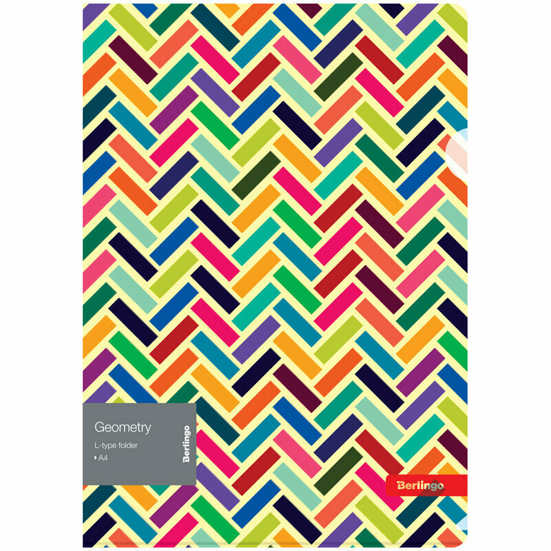 Папка-уголок Berlingo "Geometry", А4, 200мкм, с рисунком, 24 штук, 299397