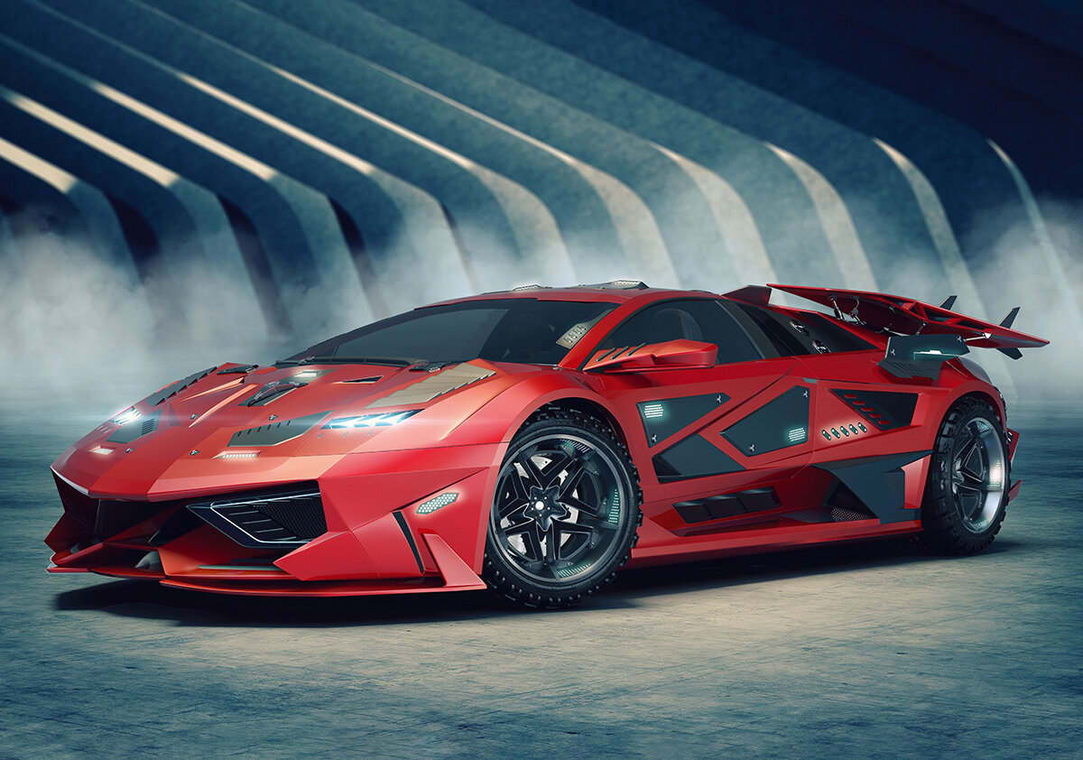 Пазл "фрея" 1000 элемент. PZL-1000/42 Красный спорткар