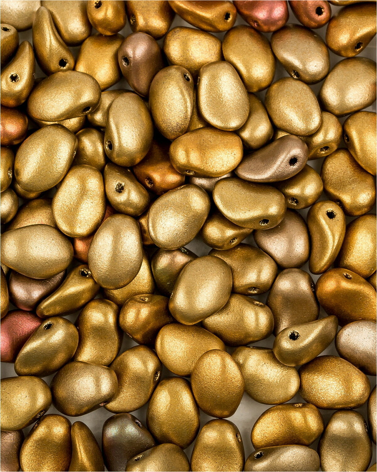 Стеклянные чешские бусины, Tulip Petals, 6х8 мм, цвет Metallic Mix, 10 шт.