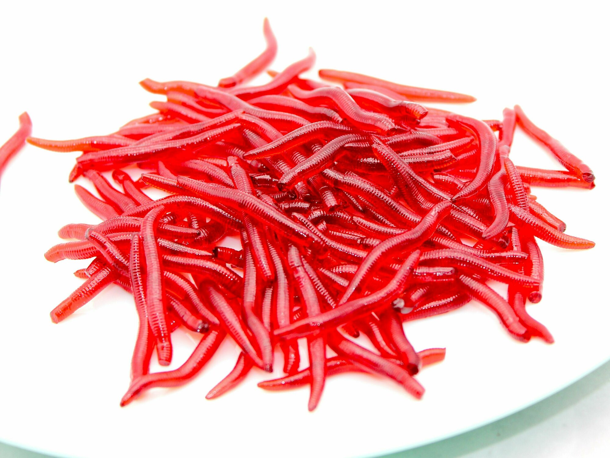 Приманка силиконовая красные черви