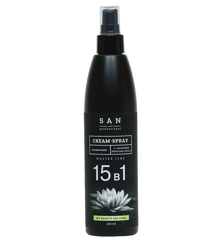 Крем для волос PROSANCO Крем-спрей 15в1, несмываемый, с экстрактом цветов лотоса, 300мл