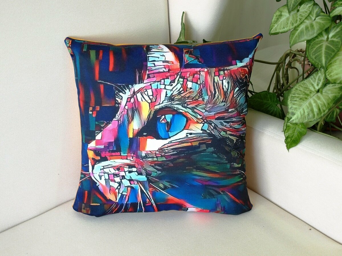 Чехол для подушки Кот Пикассо Матильда твилл 40х40