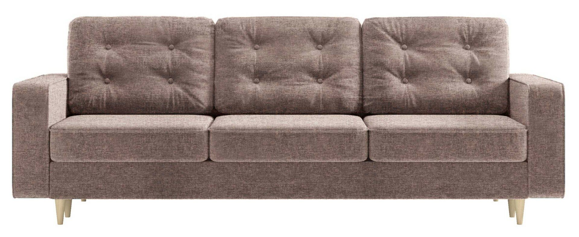 Диван трехместный Феличита, еврокнижка, в цвете коричневый (Savana plus Toffee)