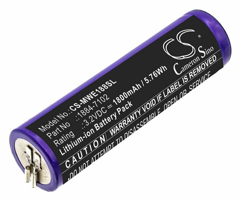 Аккумулятор Cameron Sino для бритв и триммеров Ermila 1885, Moser 1884 Li+Pro, p/n: 1884-7102, 1800мАч
