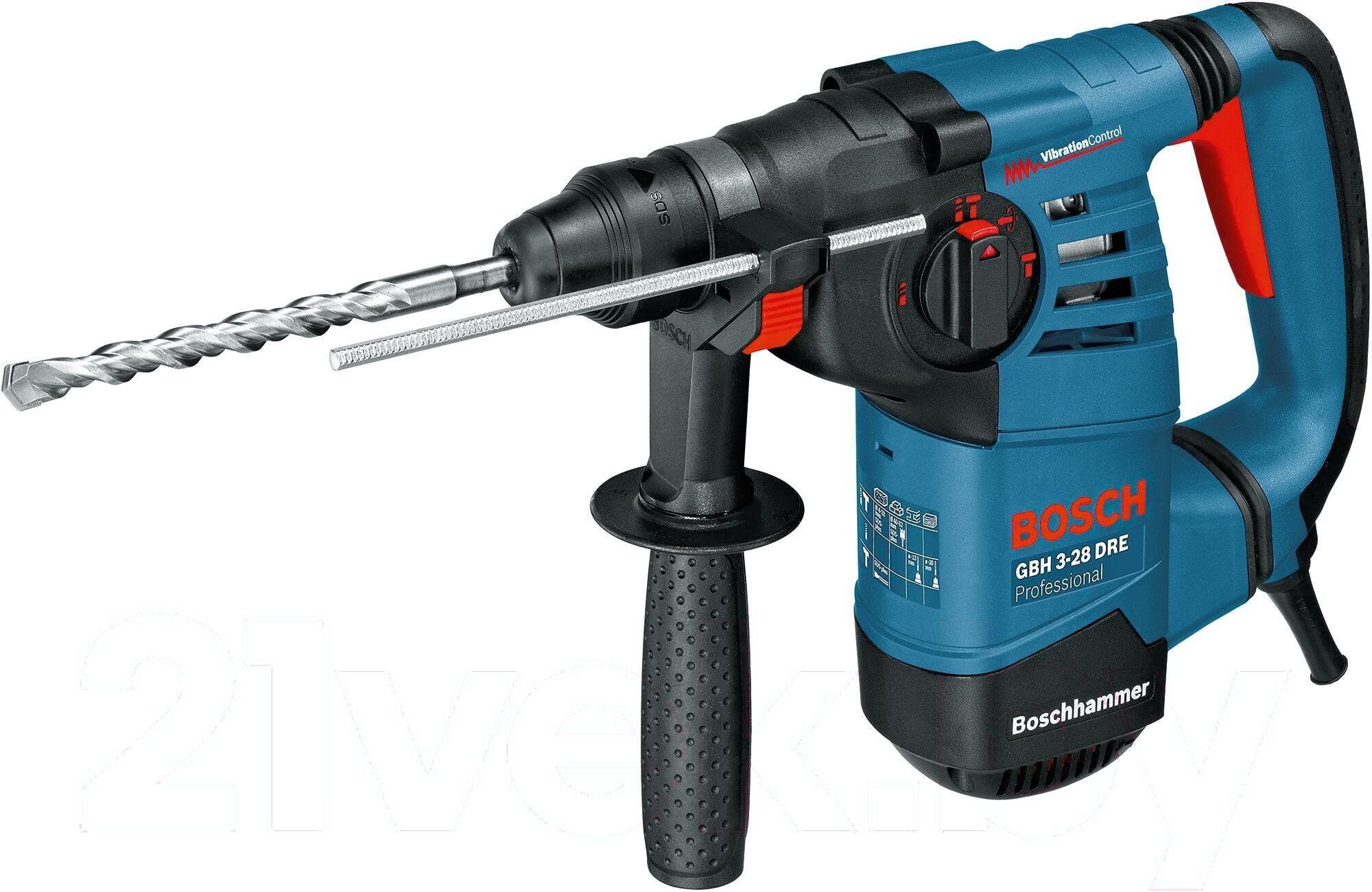Перфоратор Bosch GBH 3-28 DRE Professional патрон: SDS-plus уд:3.1Дж 800Вт (кейс в комплекте)