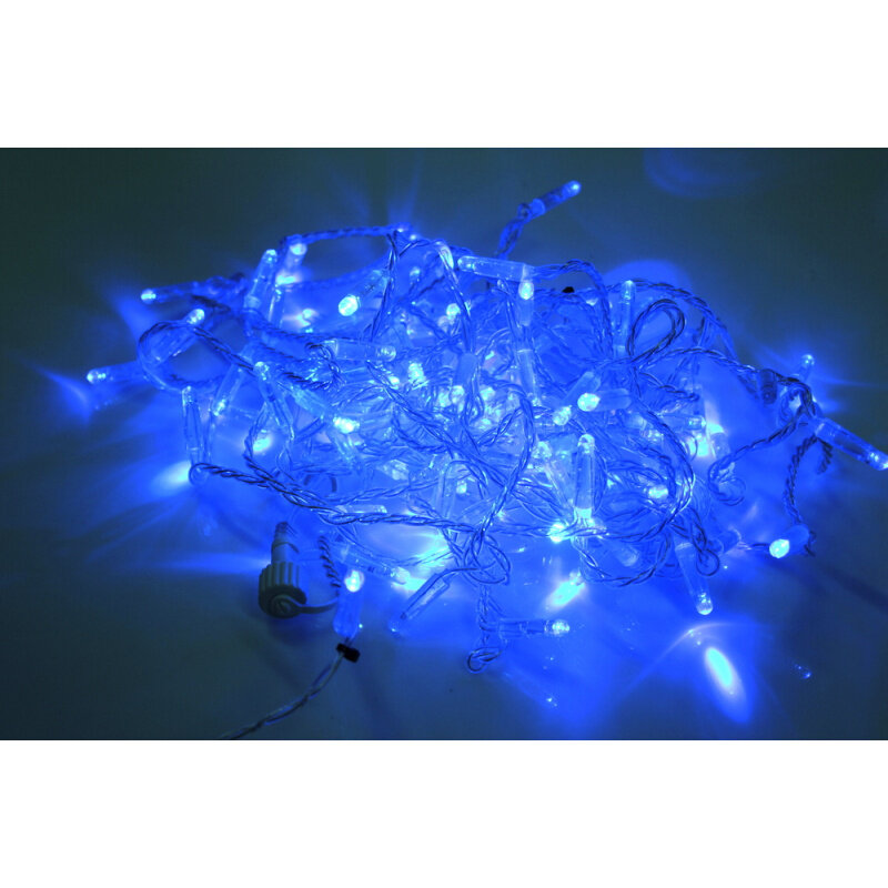 LED-PLS-192-20M-24V-B/C-W/O, синий/прозрачный провод, соед. (без шнура) С колпачком (Нов конн)