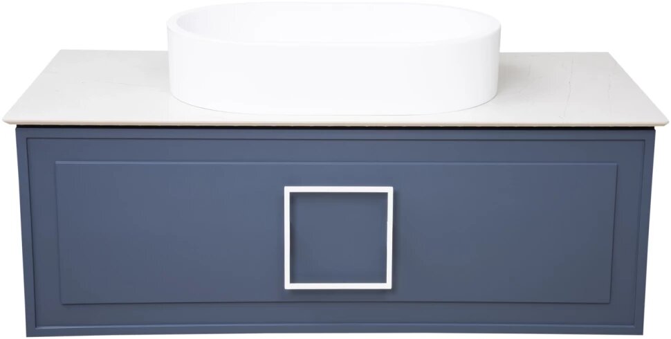 Тумба синий матовый 97,6 см La Fenice Cubo FNC-01-CUB-BG-100