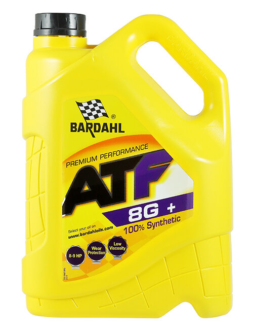 Масло трансмиссионное синтетическое ATF 8G+, Bardahl 34973, 5 л
