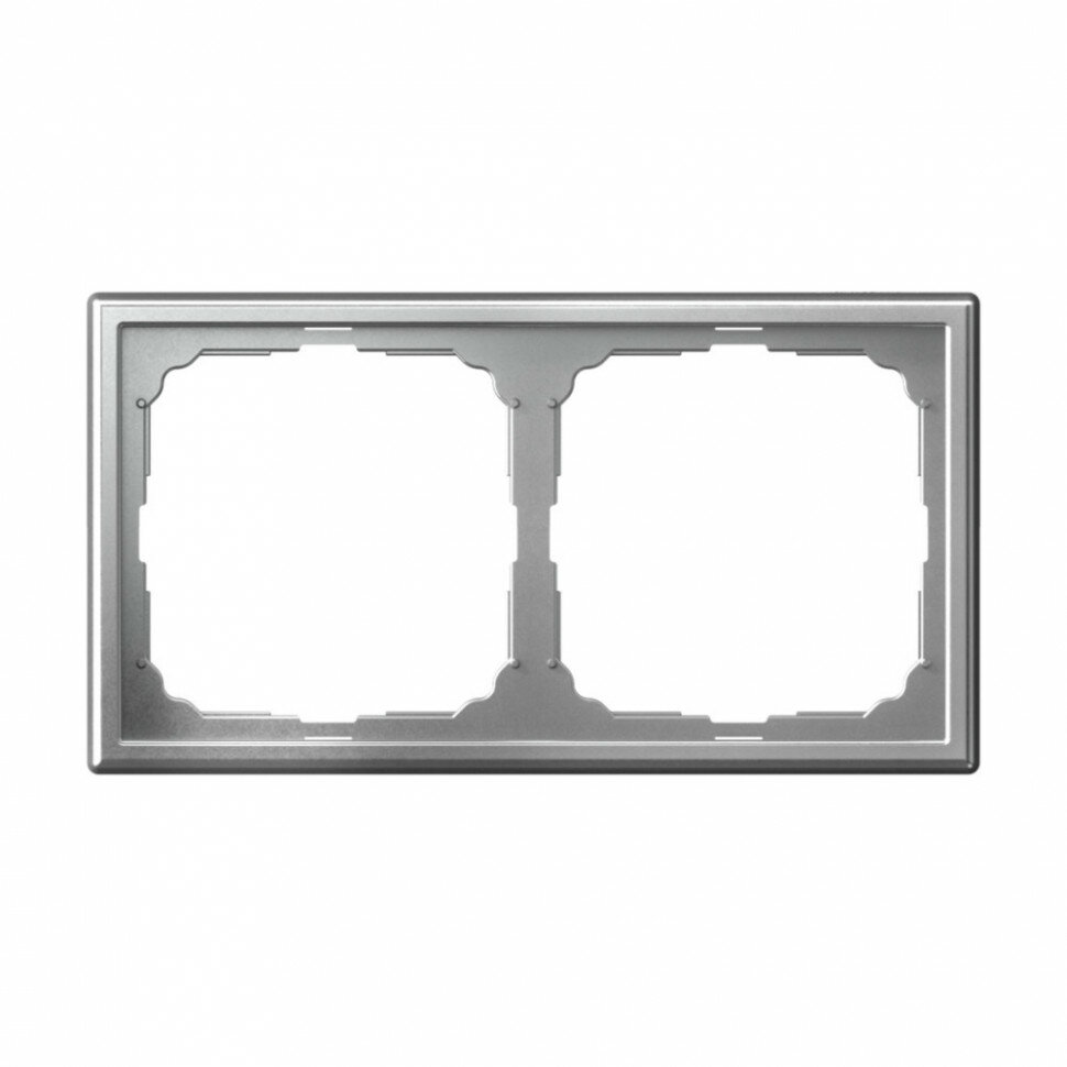 Рамка на 2 поста Systeme Electric ArtGallery Алюминий GAL000302