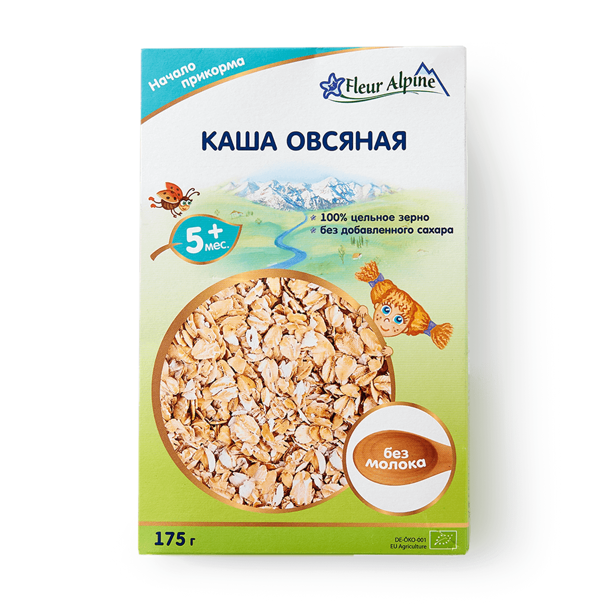 Каша Fleur Alpine "Овсяная", безмолочная, для детей от 5 месяцев, 175 г