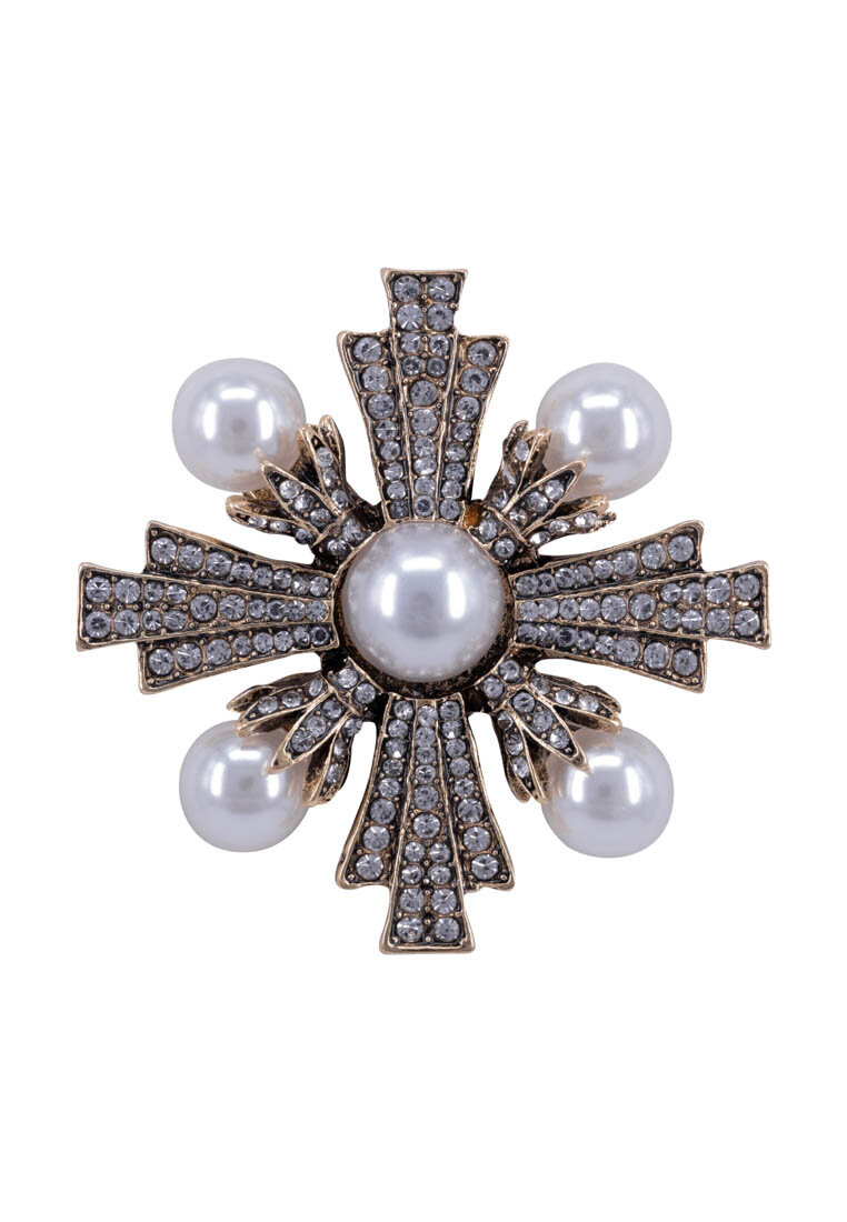 Брошь, стразы