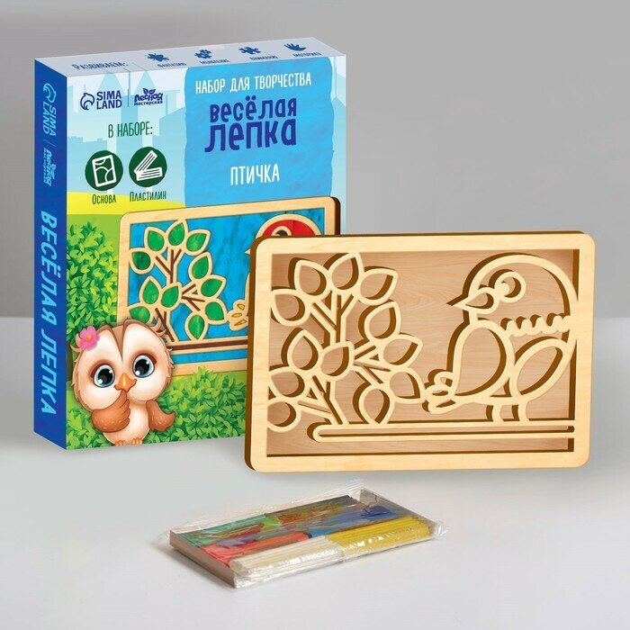 Набор для аппликаций Пластилиновые картинки Птица 210х148 мм