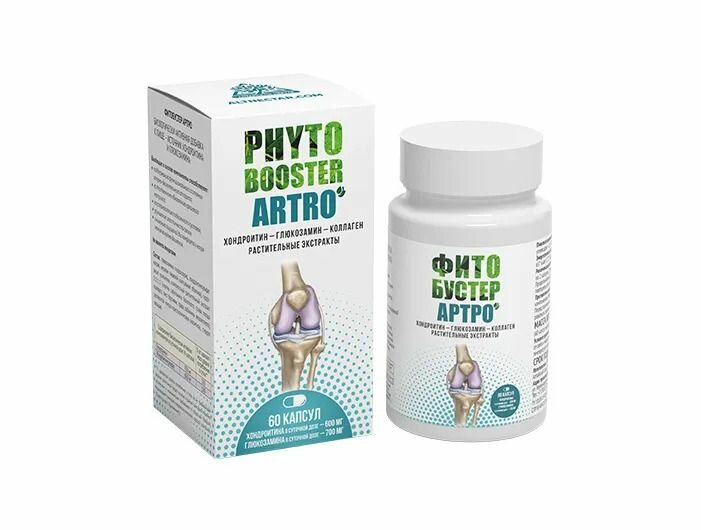 Алтайский нектар. ФитоБустер артро, с хондроитином и глюкозамином, 60 капсул