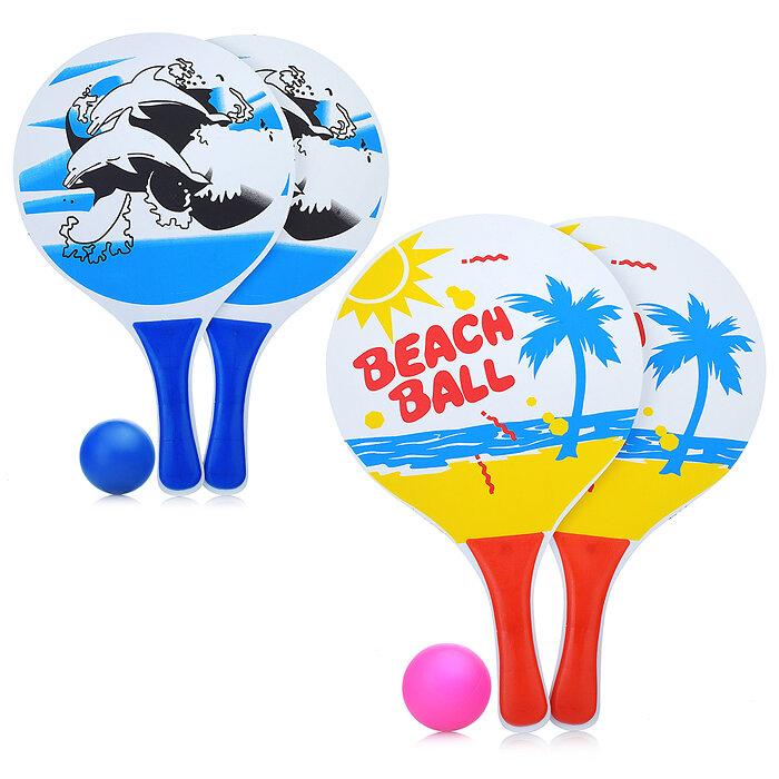 Набор детских ракеток JL8-06 "Beach ball",38 х 23 х 2 см, в сетке