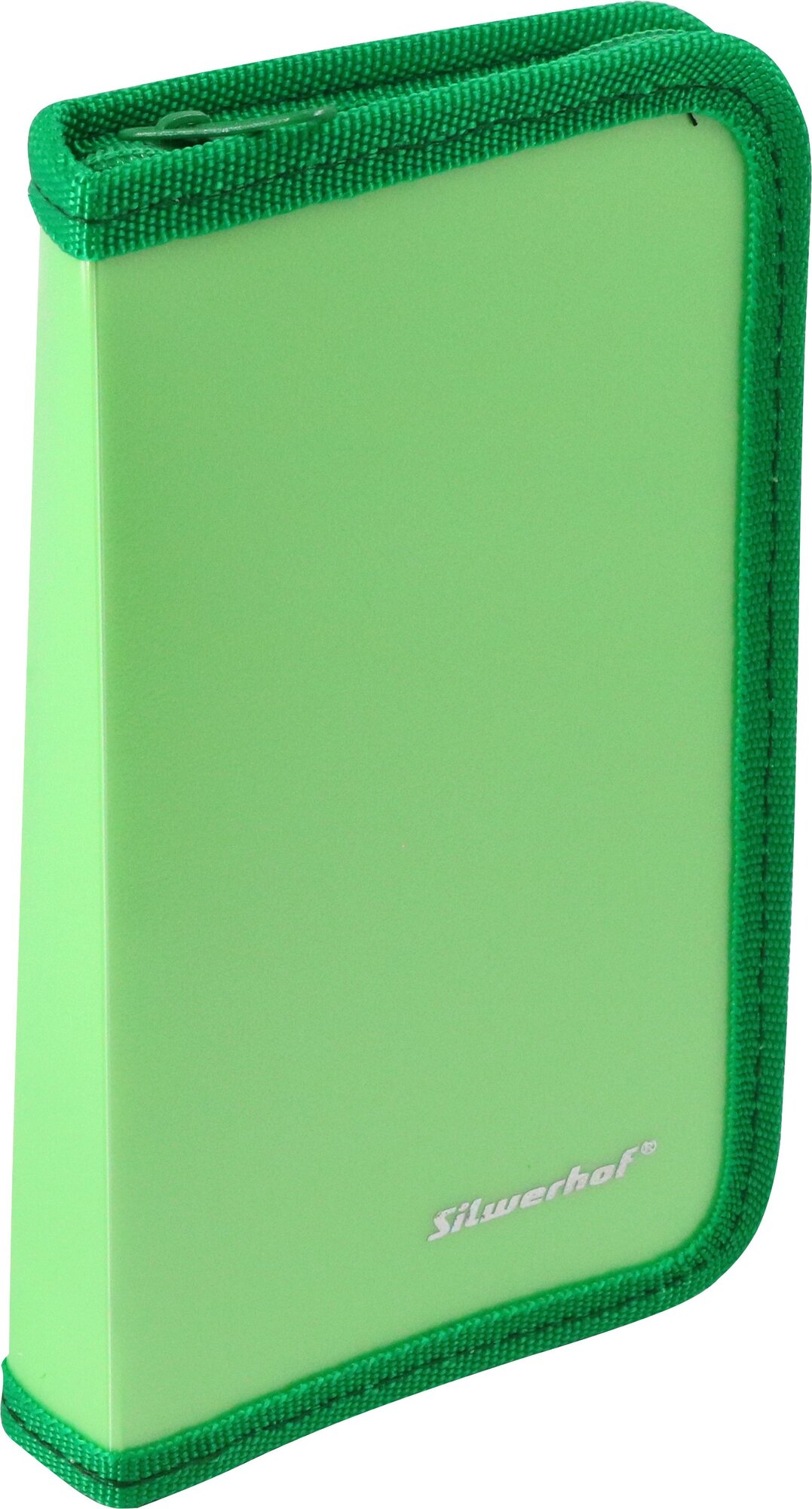 Пенал 1 отделение 190х110х28 мм, пластиковый, зеленый (850959)