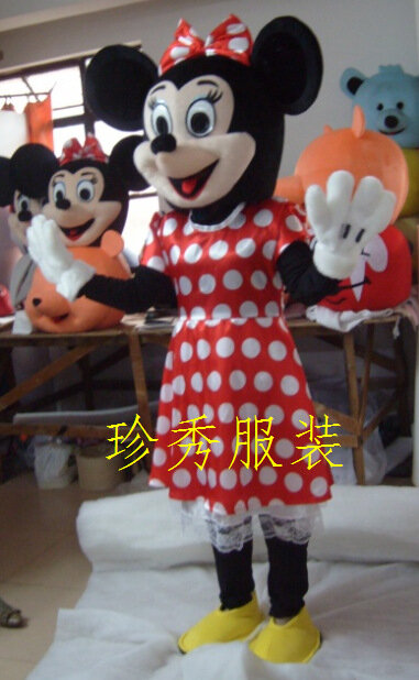 Костюм куклы Минни, для аниме-представлений, классический красный, размер один