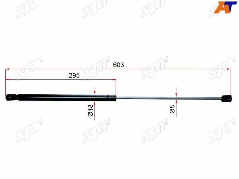 . SAT Амортизатор (Газовый упор) крышки багажника для MAZDA 6/ATENZA GG##/GY## хэтчбек 02-07