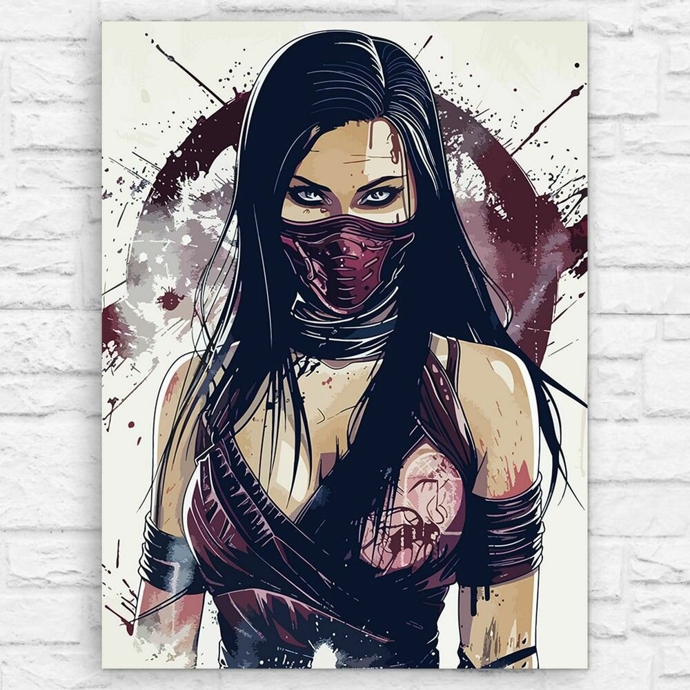 Картина по номерам на холсте игра Mortal Kombat (Милена, PS, PC, XBOX, SWITCH) - 15165 В 30x40