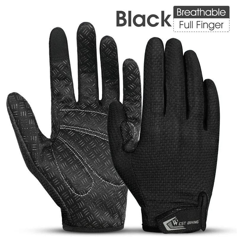 West Biking спортивные перчатки для велоспорта М, Black