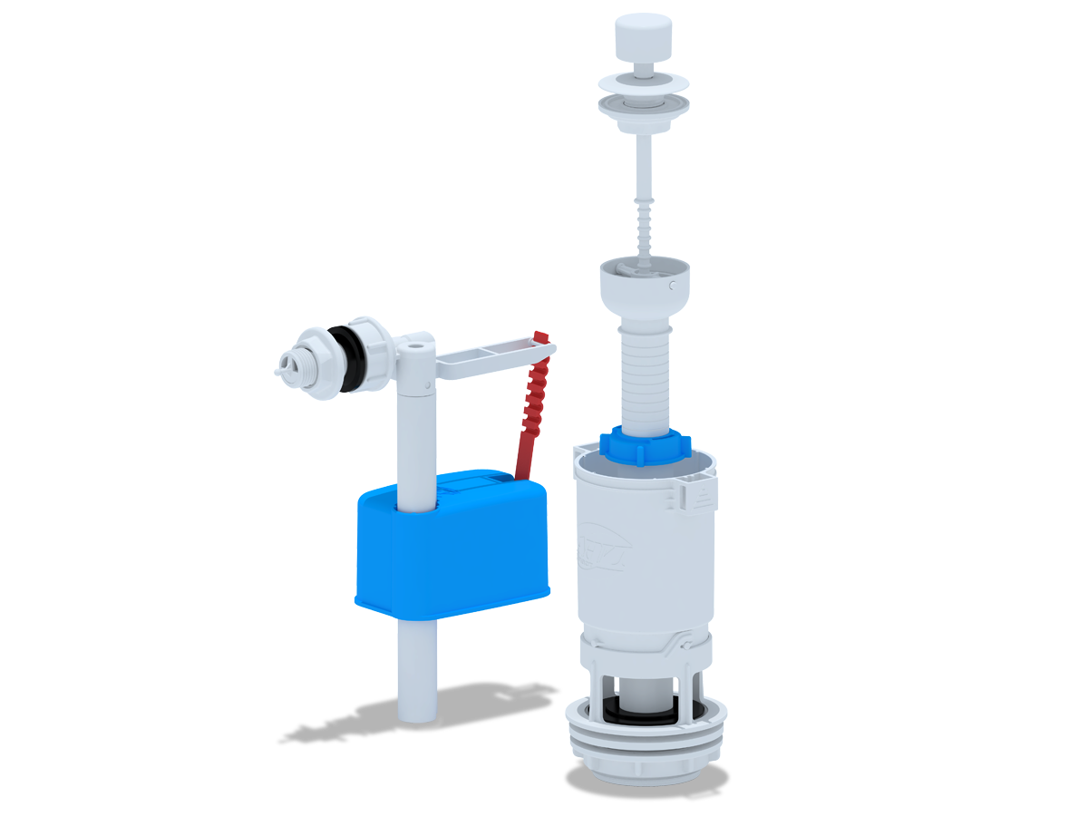 Арматура для сливного бачка боковой подвод, эконом