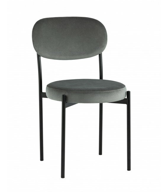 Стул Брони тёмно-серый велюр