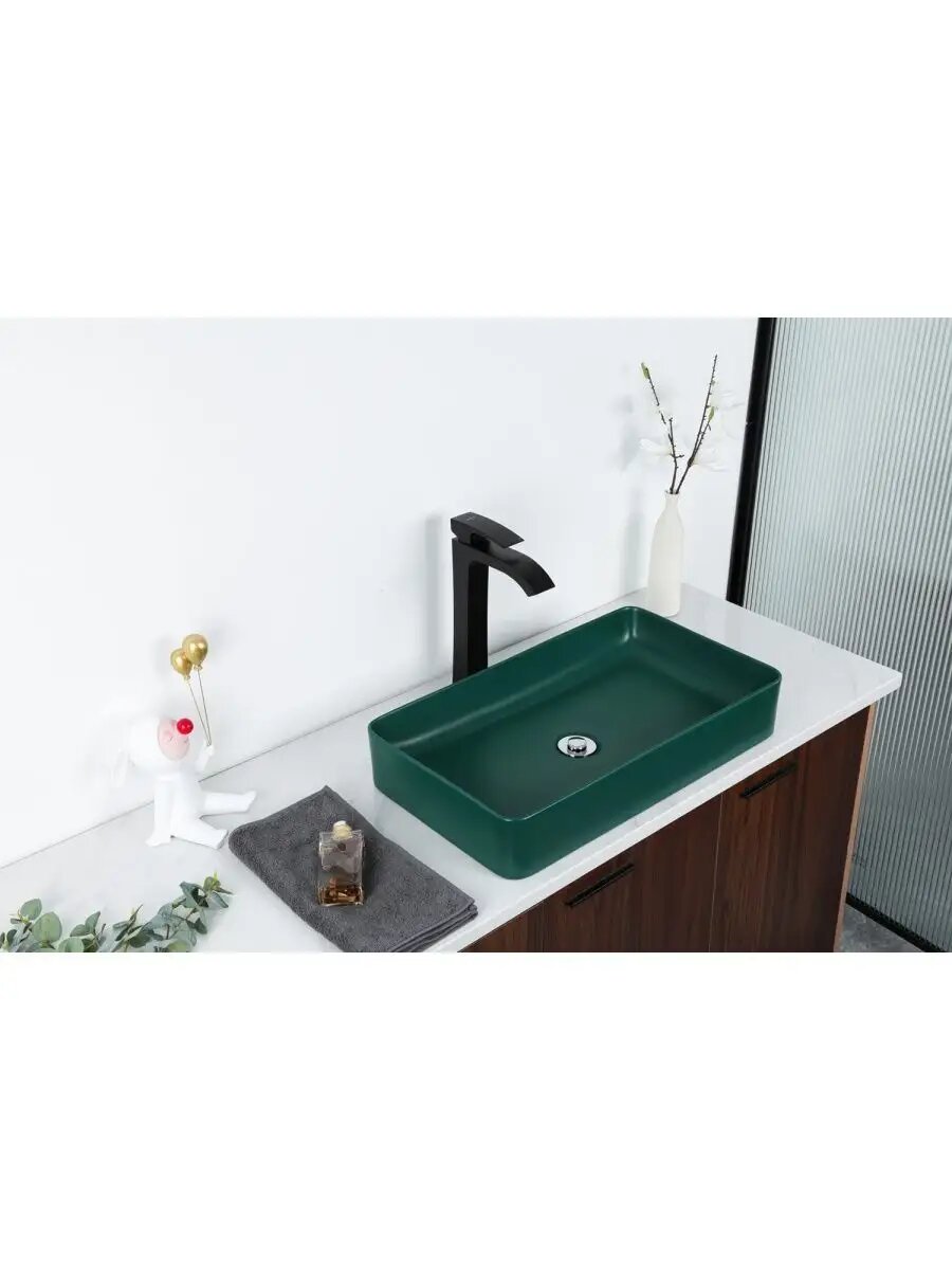 Смеситель Gappo G1007-86 для раковины, однорычажный, латунь, черный