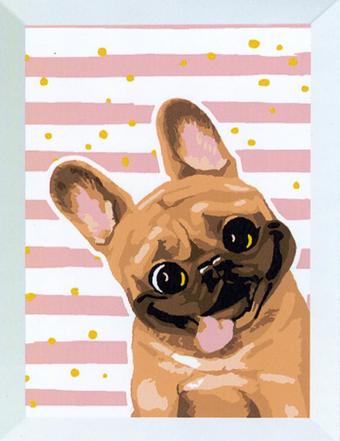 Картина по номерам на холсте с подрамником Мопс