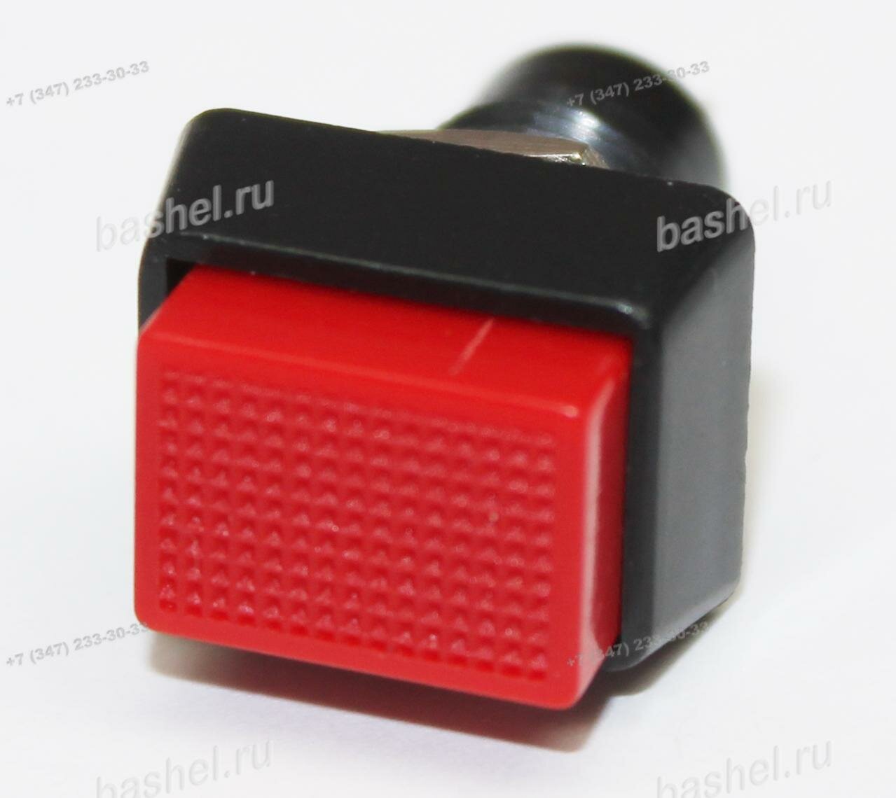 Кнопка PBS-22A прямоуг, короткая, с фиксацией, ON-OFF, красная