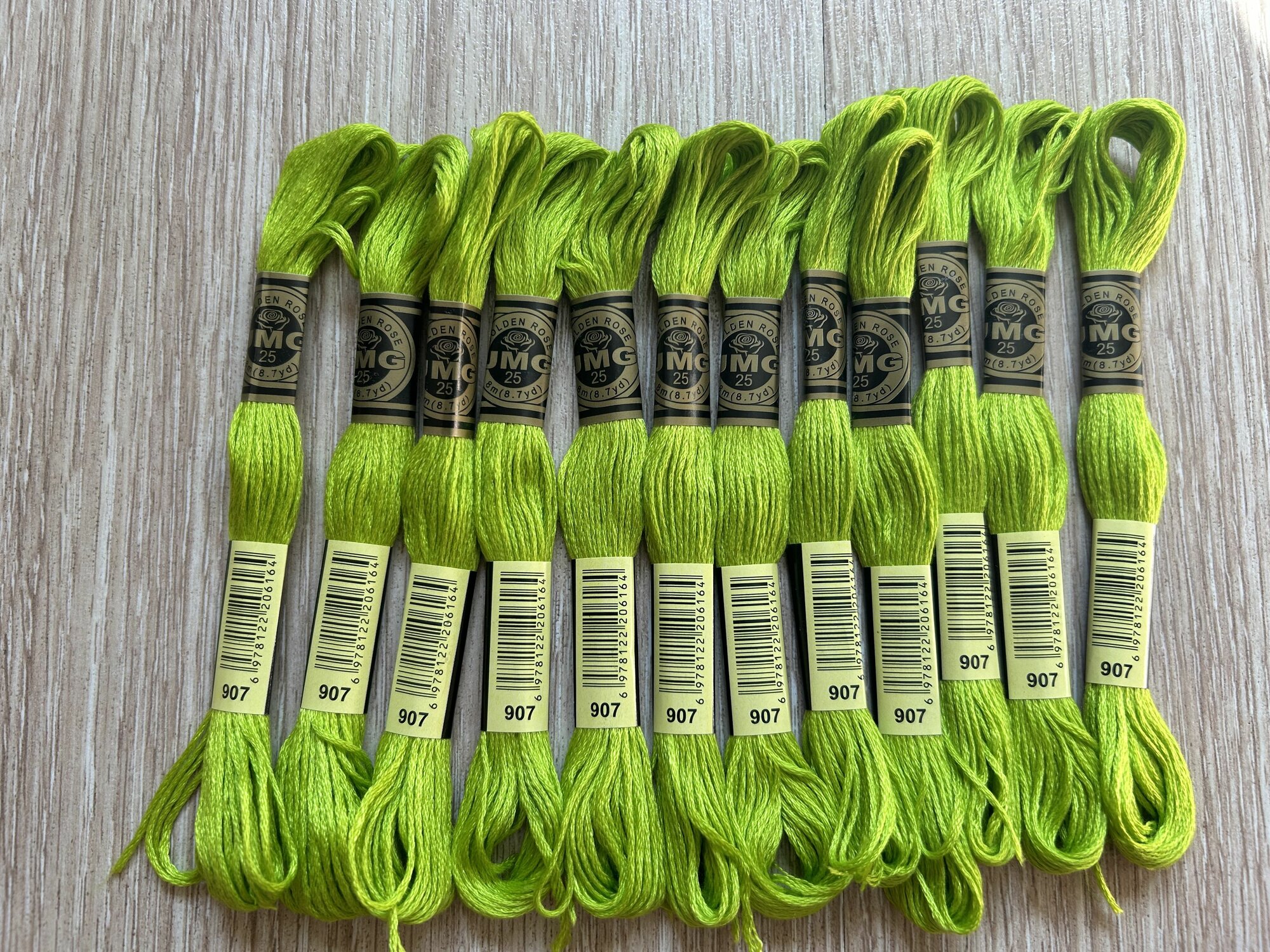 Нитки для вышивания JMC мулине (150-3866) 100% полиэфир 12 штук x 8 м