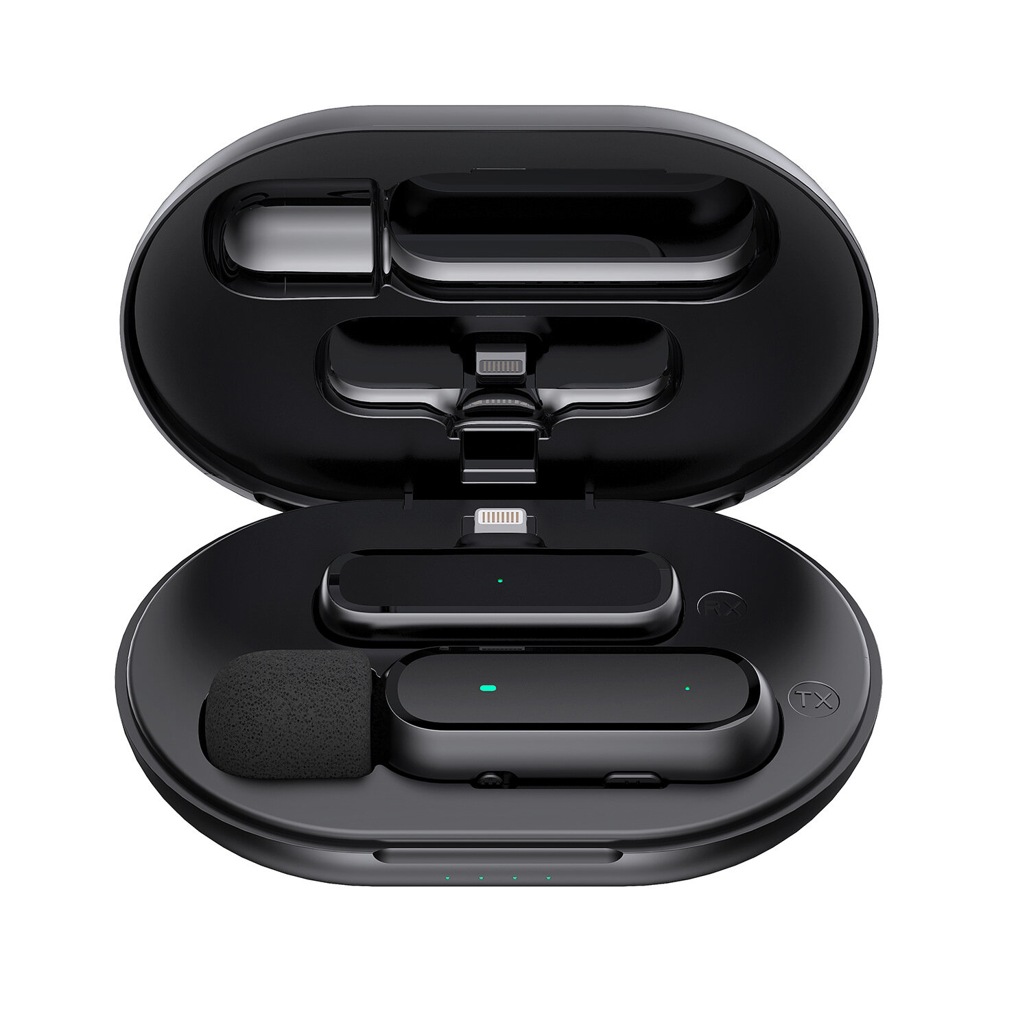 Беспроводной петличный микрофон K61 для IPhone с зарядным кейсом