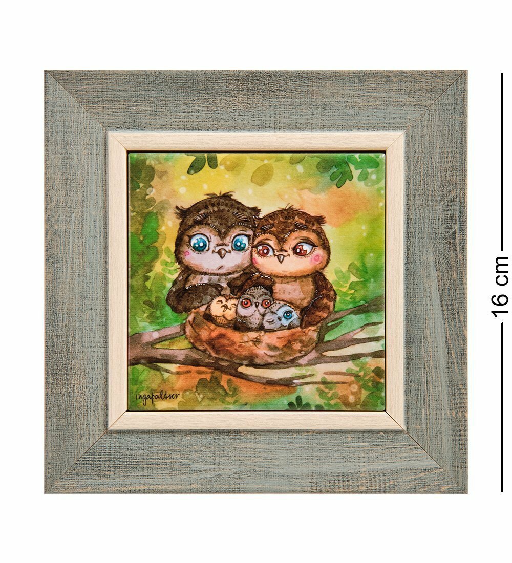 Панно керамическое 'Дружное семейство' 10х10