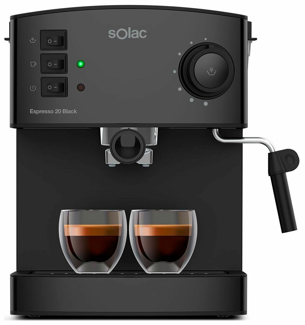 Кофемашина Solac Espresso 20 Bar / черный / 850 Вт