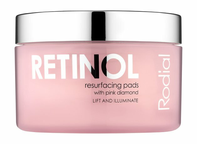 Rodial Pink Diamond Retinol Resurfacing Pads, 50 пилинг-дисков пэдов для лица с ретинолом и алмазной пудрой,