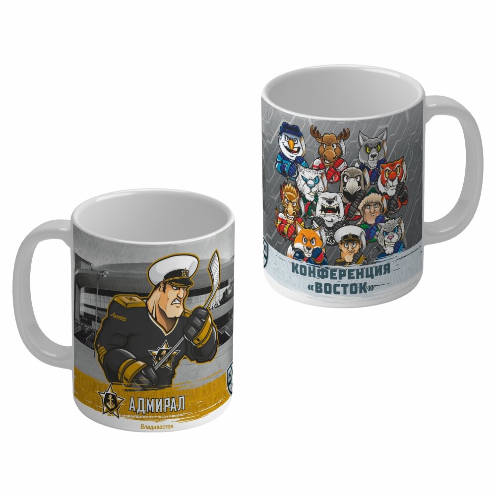 Кружка "KHL OFFICIAL" (Восток - ХК Адмирал Сезон 2021-22) (Светлый)