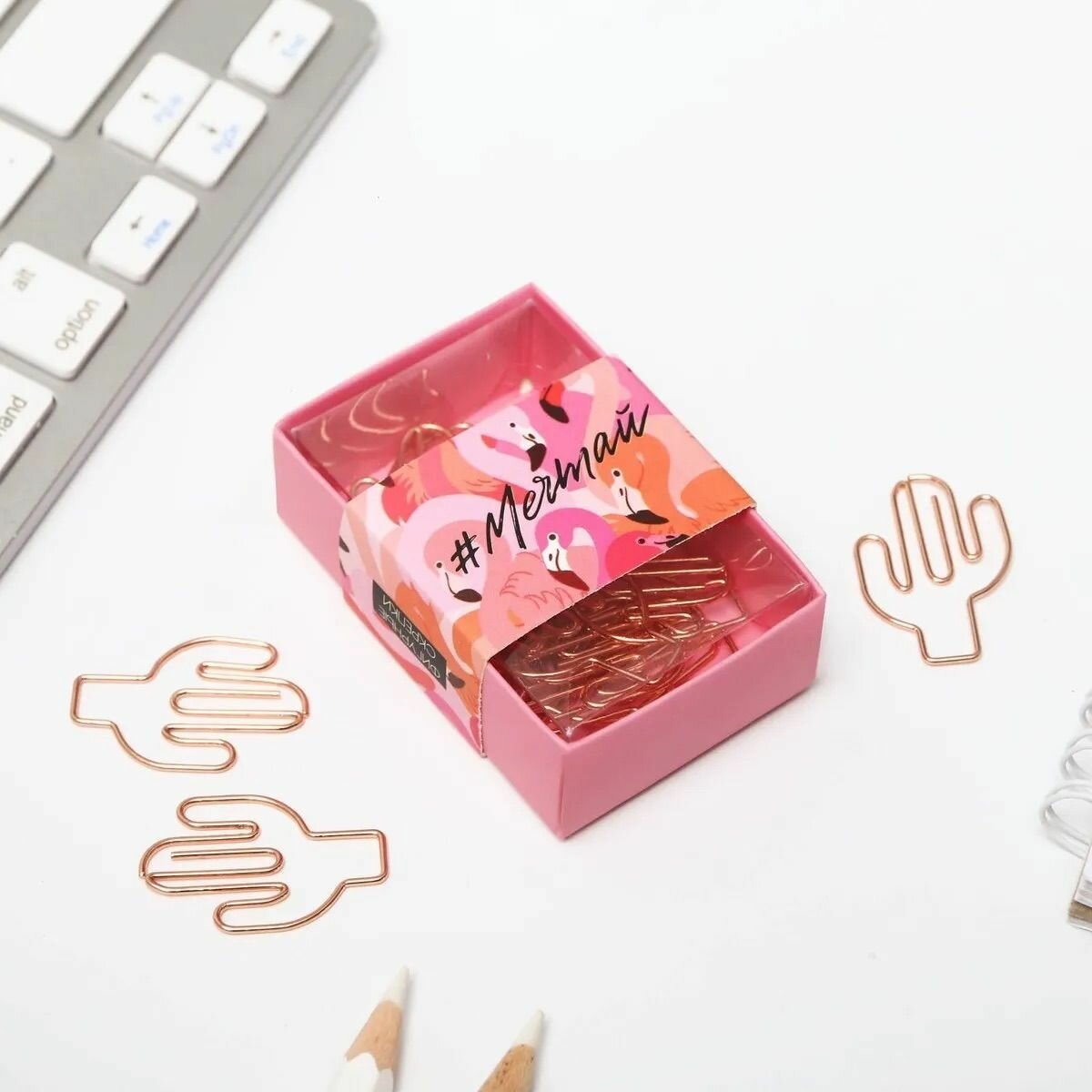 Набор фигурных скрепок 12шт