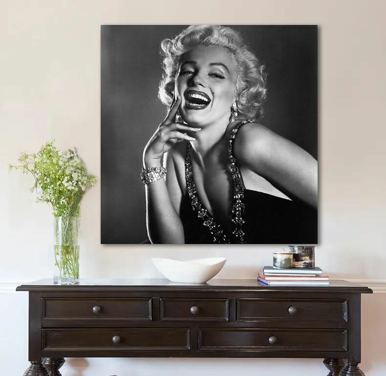Картина ВсеКартины. тут "Мерлин Монро", 40x40 см, холст, на подрамнике