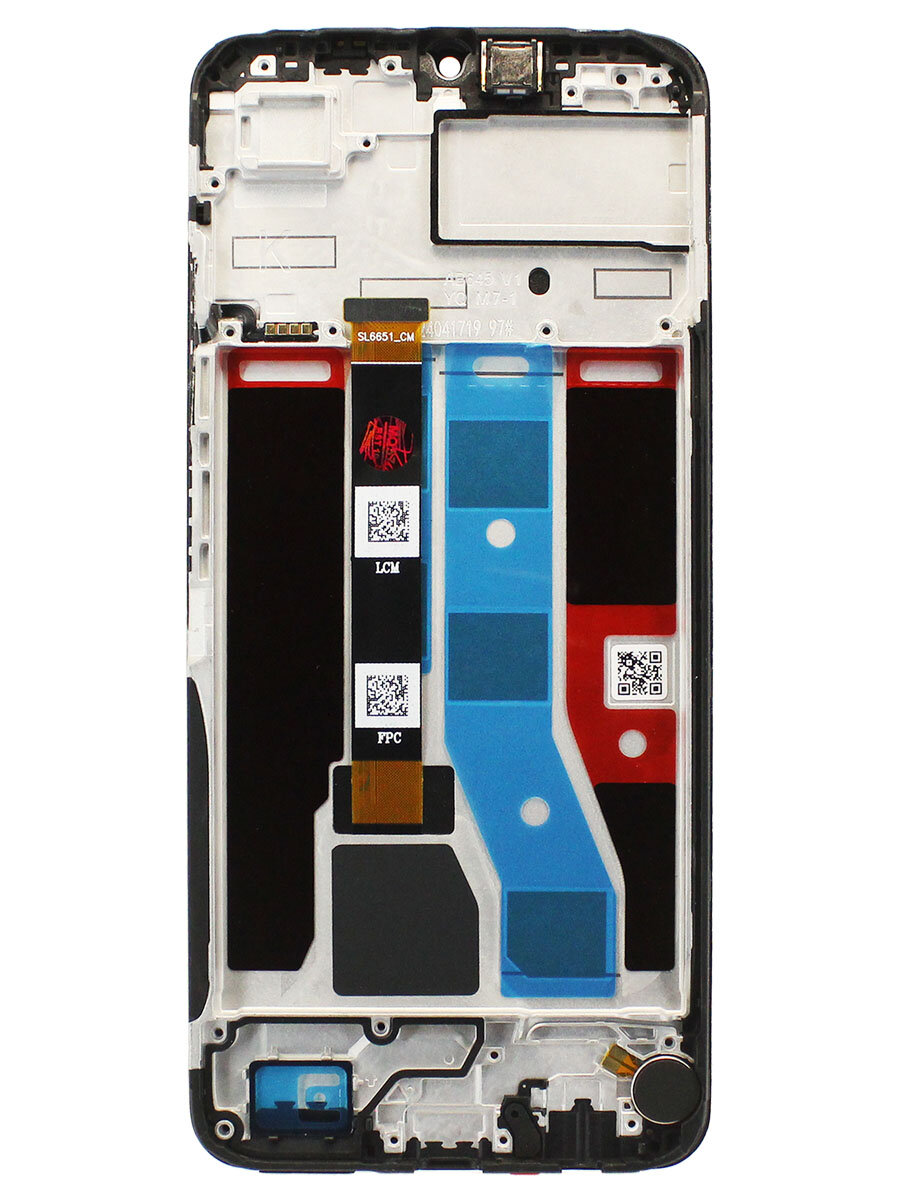 Дисплей для Realme C51 (RMX3830) модуль с рамкой и тачскрином (черный) (оригинальный LCD)