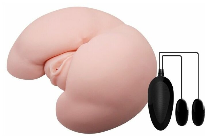 Вагина и анус с вибрацией CrazyBull Vagina and Anal телесный