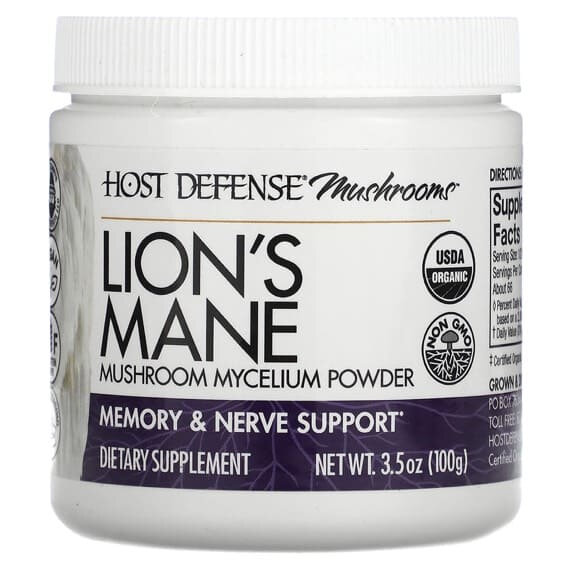 Host Defense Lion's Mane Mushroom Mycelium Powder 100 гр