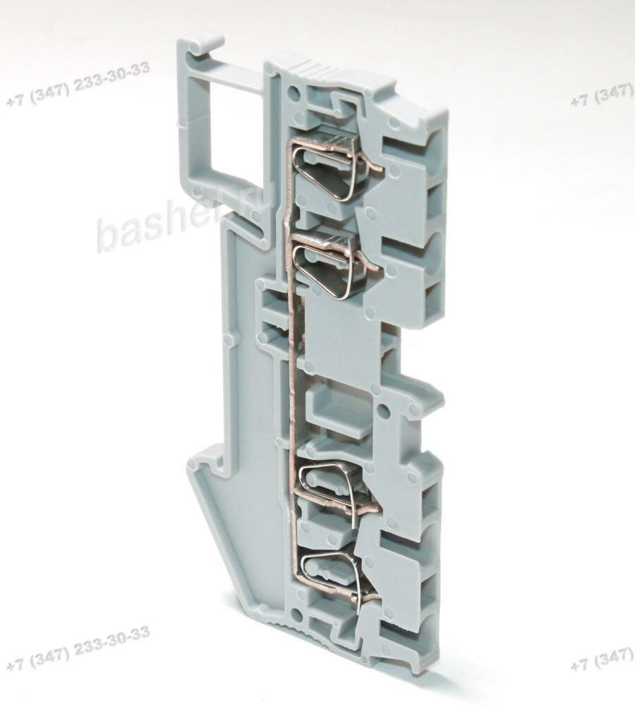 Колодка клеммная пружинная JXB-ST-1.5 17.5A 4 вывода серая PROxima