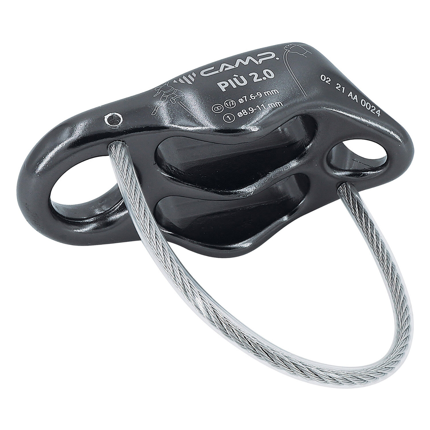 Страховочно-спусковое устройство Camp Piu 2.0 Gun Metal