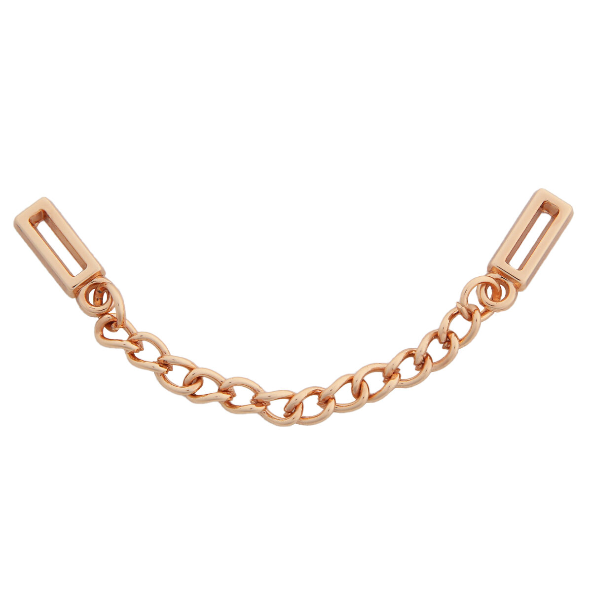 Вешалка цепочка для одежды пришивная, 70*5 мм, 10 шт, металл, Айрис (золото 02)