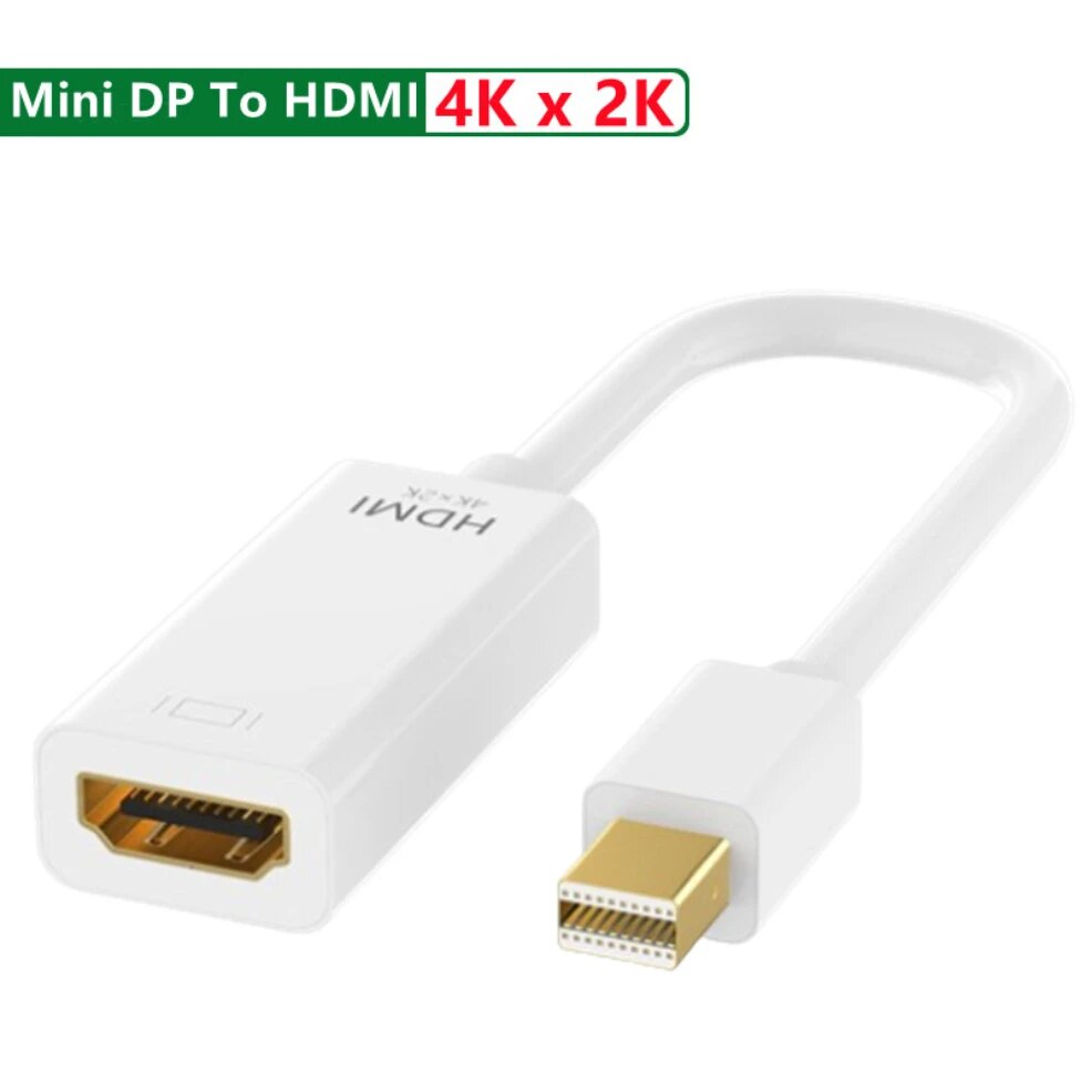 Адаптер Mini DP - HDMI 4K White
