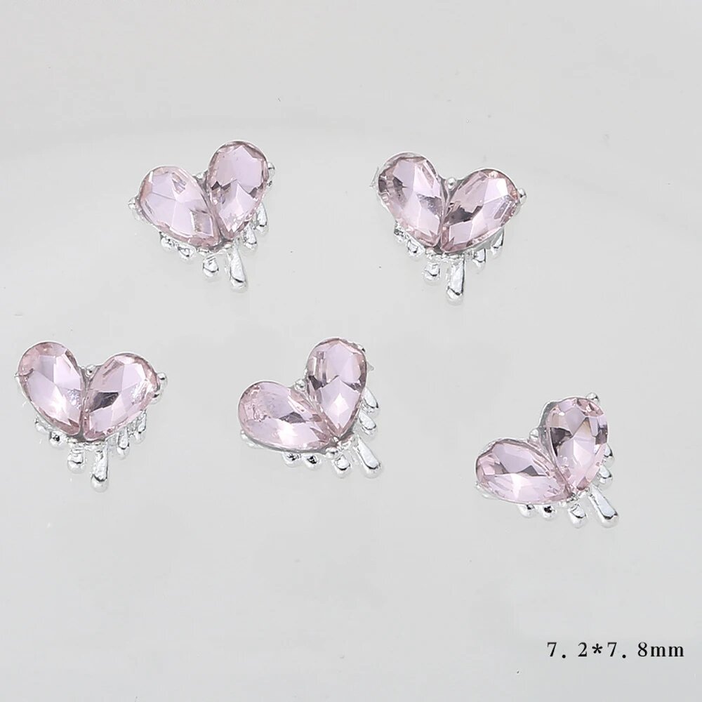 Подвески для ногтей сердце-бабочка, 10 шт, Цвет: 10Pcs Butterfly