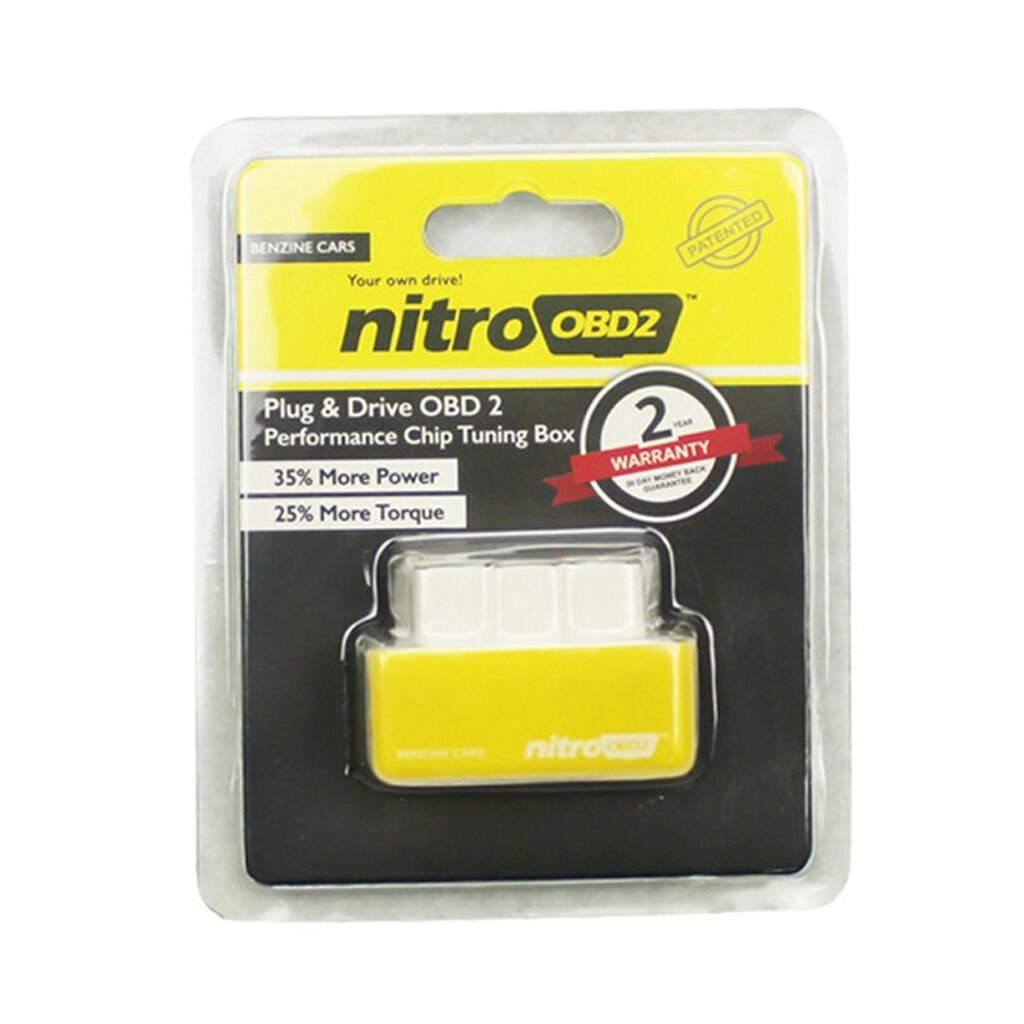 Nitro OBD2 тюнер OBD2 для повышения мощности и экономии топлива — до ~35% мощности, ~25% крутящего момента, жёлтый